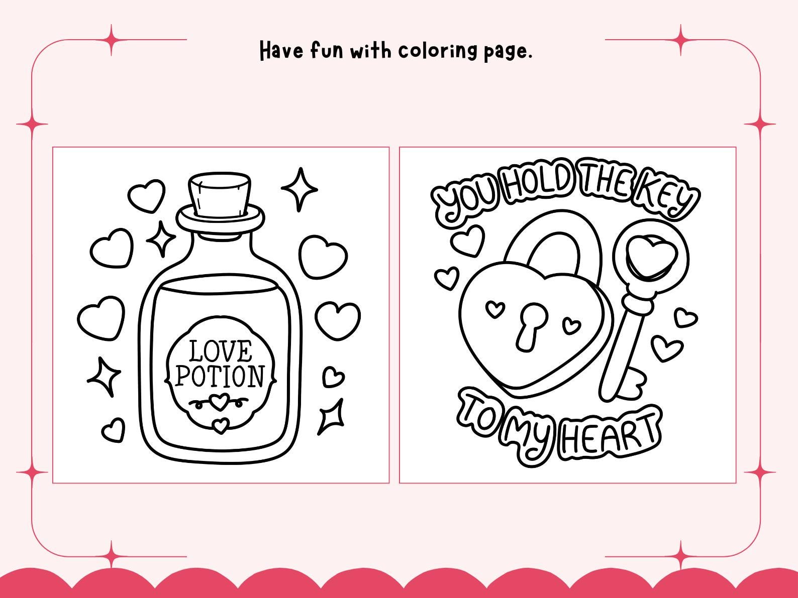 Valentine's Day Coloring Pages | Bold and Easy Coloring Book ,cozy Girl ...