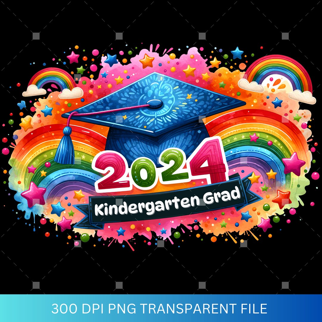 2024 Kindergarten Grad, Kindergarten Graduation Png, Kindergarten ...
