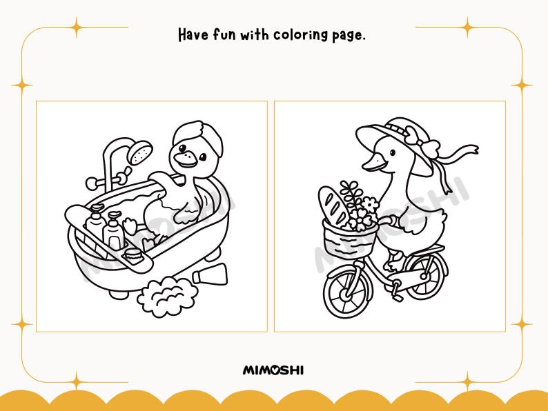 Summer Silly Goose Coloring Page | Silly Goose Coloring for Kids ...
