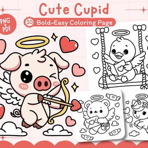 Cute Cupid Coloring Pages | Bold and Easy Coloring Book ,animal ...