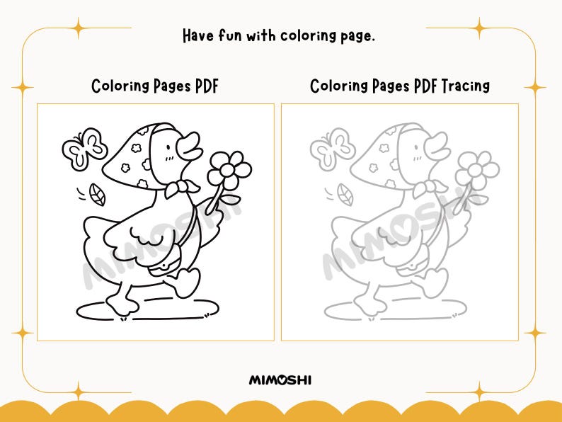 Happy Little Goose Coloring Page | Silly Goose Coloring for Kids ...