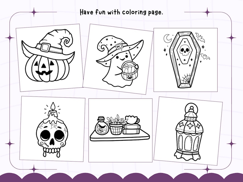 Happy Halloween Coloring Pages: Spooky Ghost Designs (PNG + PDF) - Etsy