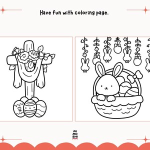Happy Easter Coloring Pages | Bold and Easy Coloring Book,cute Rabbit ...