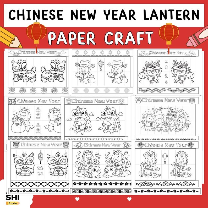 Chinese New Year Lantern Paper Craft | Lunar New Year 2026 Printable ...