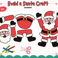 Christmas Wreath Cut & Paste Craft, DIY Xmas Decoration Color and Build ...