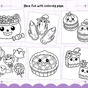 Halloween Sweets Coloring Pages | Bold and Easy Coloring Book ,desserts ...