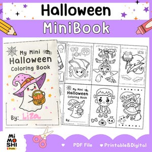 Halloween Mini Coloring Book | Printable Halloween Activity for Kids ...