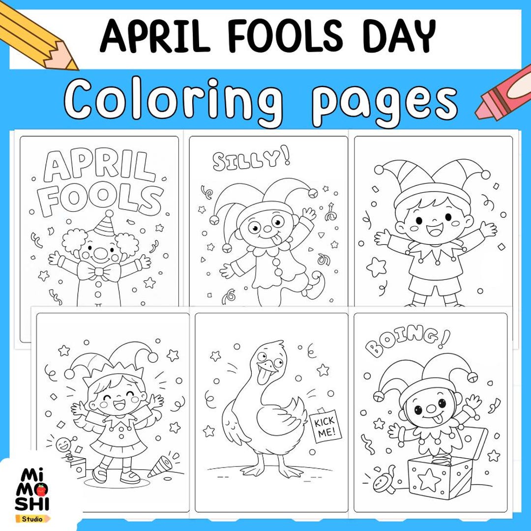 April Fools Day Coloring Pages Printable | Funny Kids Coloring Book PDF ...