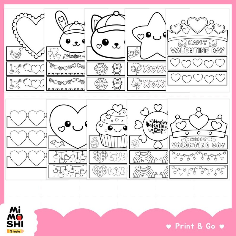 Valentine Hat Craft for Kids – Printable Valentine’s Day Paper Hat ...