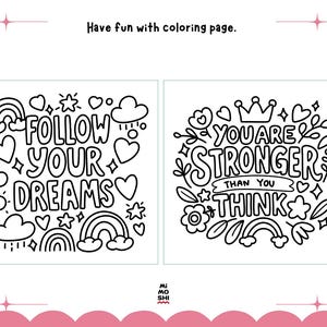 Motivational Quotes Coloring Pages | Bold and Easy Coloring Book, Good ...