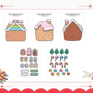 Gingerbread House Craft – Christmas Cut and Decorate Activity (PDF ...