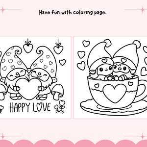 Gnome in Love Coloring Pages | Bold and Easy Coloring Book ...
