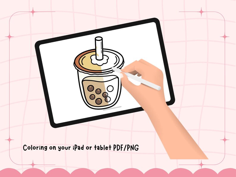 Desserts & Sweets Coloring Pages | Bold and Easy Coloring Book | Png ...