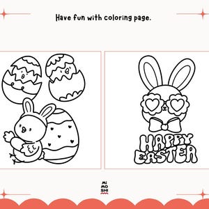 Happy Easter Coloring Pages | Bold and Easy Coloring Book,cute Rabbit ...