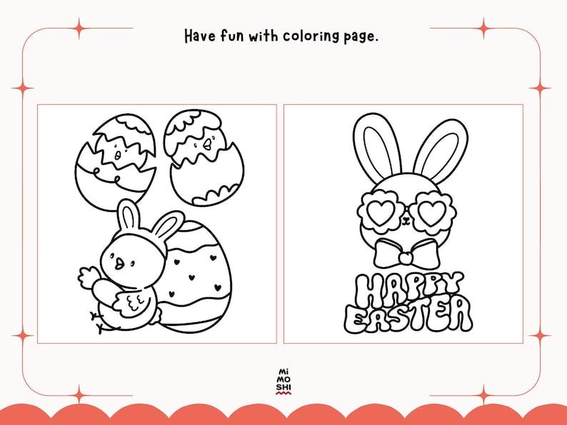 Happy Easter Coloring Pages | Bold and Easy Coloring Book,cute Rabbit ...