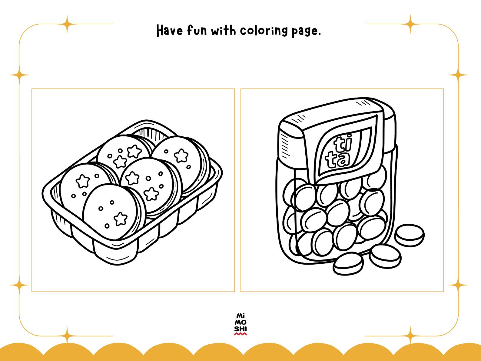 Snacks Love Coloring Pages | Food and Drink Relaxation | Coloring Pages ...