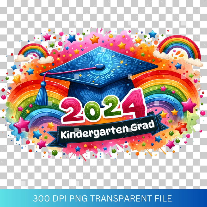 2024 Kindergarten Grad, Kindergarten Graduation Png, Kindergarten ...