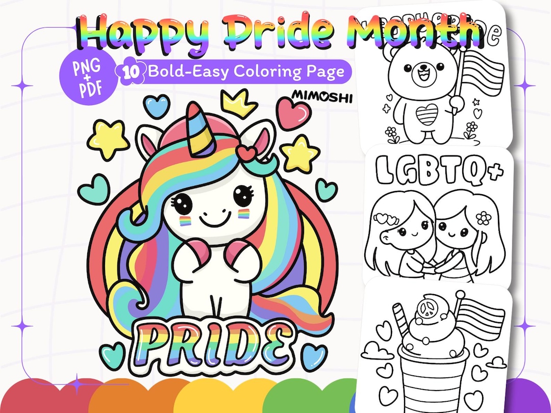 Happy Pride Month Coloring Pages | LGBTQ+ Pride,rainbow Love,love is ...
