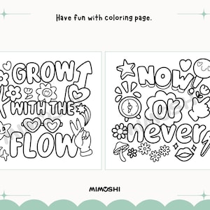 Inspirational Quotes Coloring Pages: Bold Designs (PNG+PDF) - Etsy
