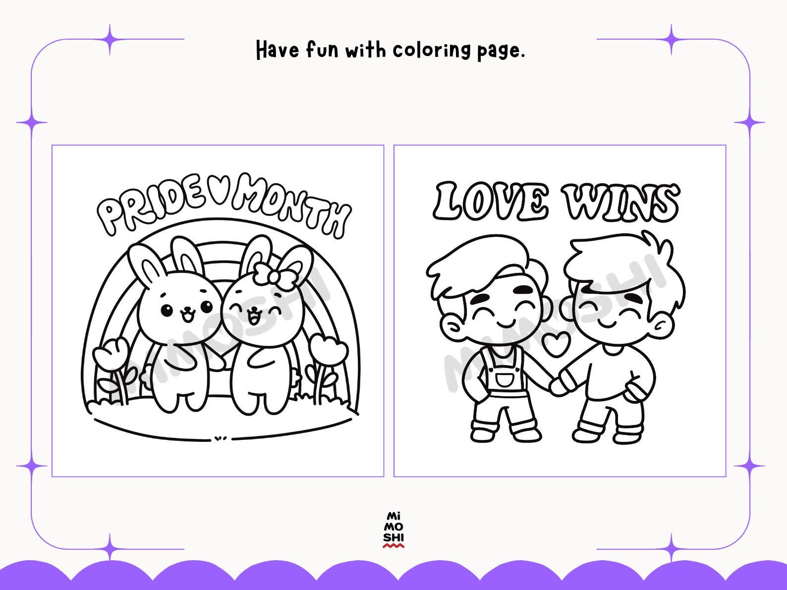 Happy Pride Month Coloring Pages | LGBTQ+ Pride,rainbow Love,love is ...
