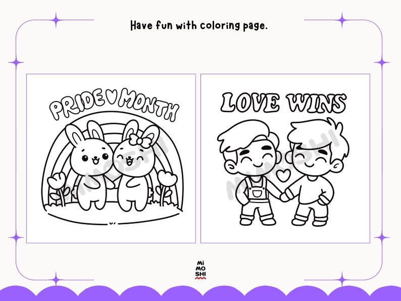 Happy Pride Month Coloring Pages | LGBTQ+ Pride,rainbow Love,love is ...
