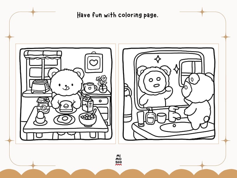 Cozy Bear Coloring Pages: 10 Bold & Easy Designs (PNG + PDF) - Etsy