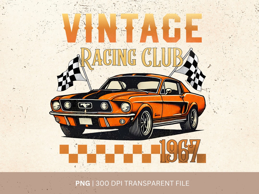 Vintage Racing Club PNG , Vintage Style T-shirt Design,retro Style ...