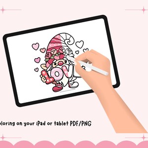 Gnome in Love Coloring Pages | Bold and Easy Coloring Book ...