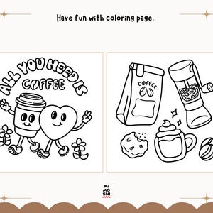 Coffee Lovers Coloring Pages | Bold and Easy Coloring Book ,cozy Coffee ...