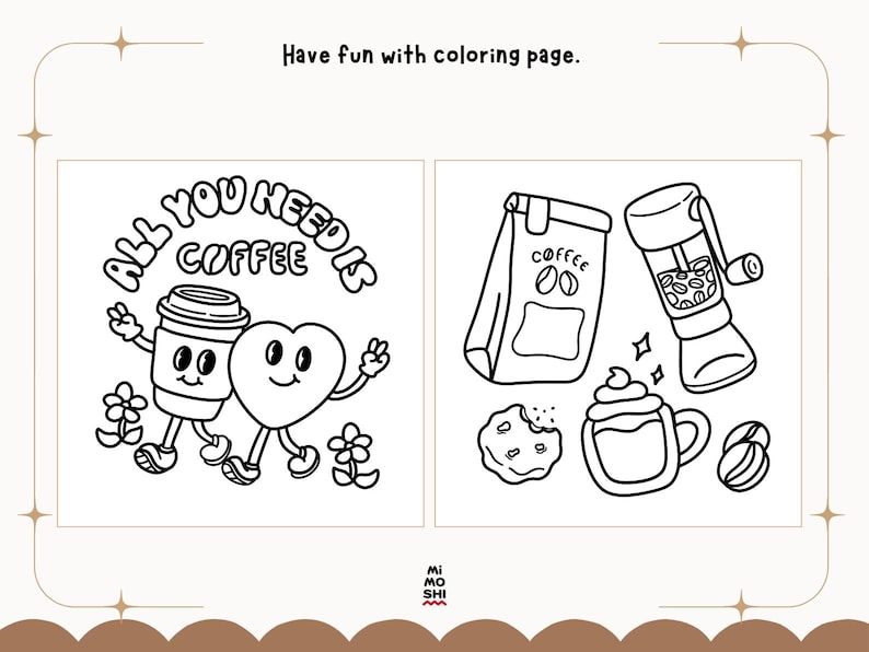 Coffee Lovers Coloring Pages | Bold and Easy Coloring Book ,cozy Coffee ...