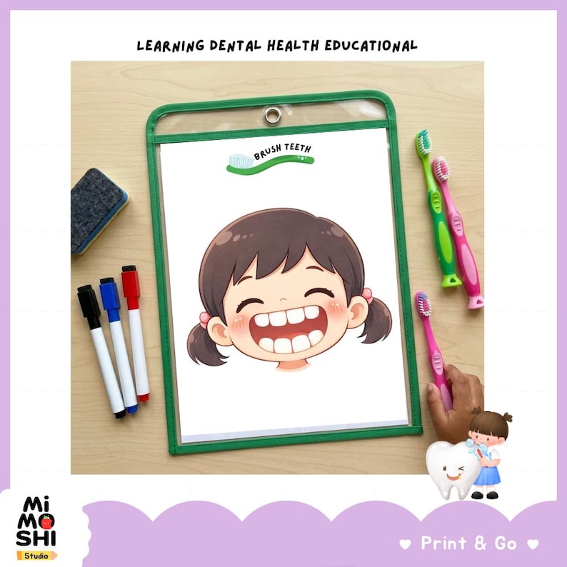 Brush Teeth Printable Activity | Dental Health Fine Motor Practice ...