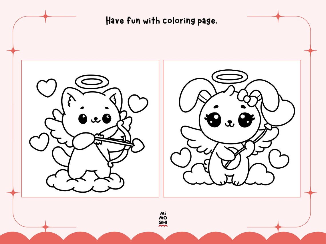 Cute Cupid Coloring Pages | Bold and Easy Coloring Book ,animal ...