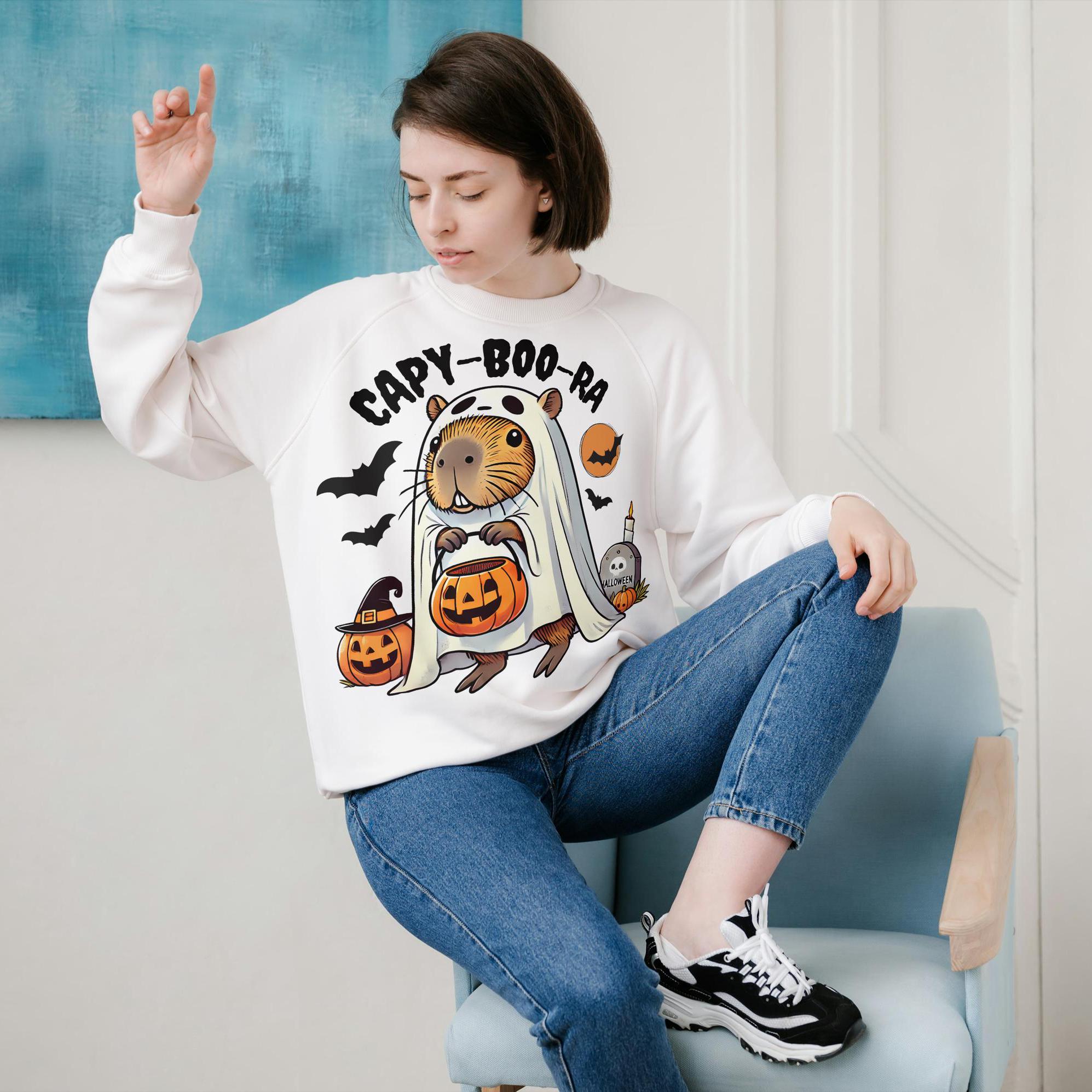 Capybara Halloween Ghost PNG ,cute Capybara Sublimation, Spooky ...