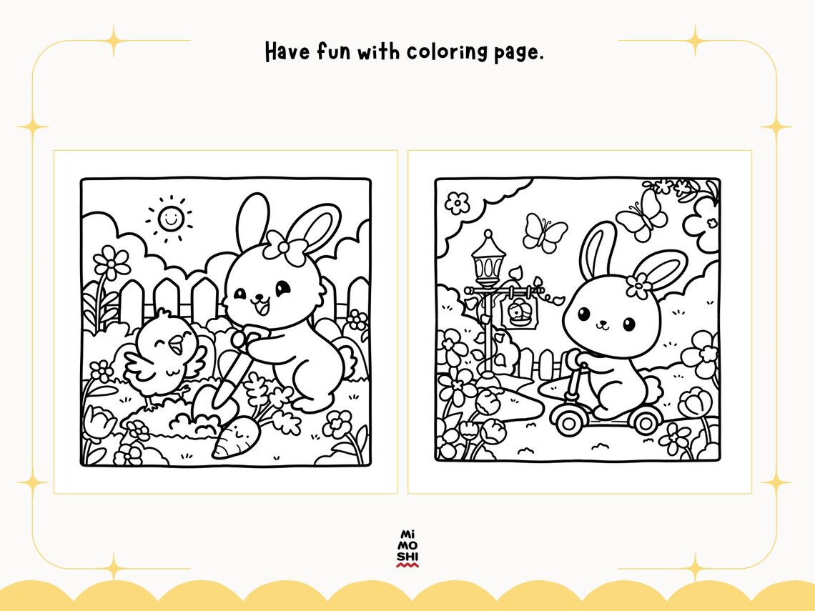 Easter Spring Coloring Pages | Bold and Easy ,easter Bunny,easter Egg ...
