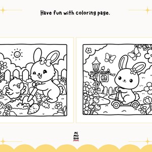 Easter Spring Coloring Pages | Bold and Easy ,easter Bunny,easter Egg ...