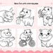 Moo Deng Coloring Pages | Bold and Easy Coloring Book ,hippo | Png ...