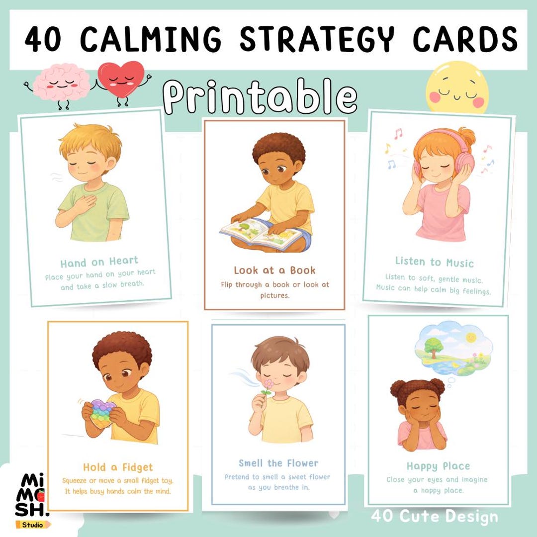 Calming Strategy Cards for Kids | Social Emotional Learning (printable ...