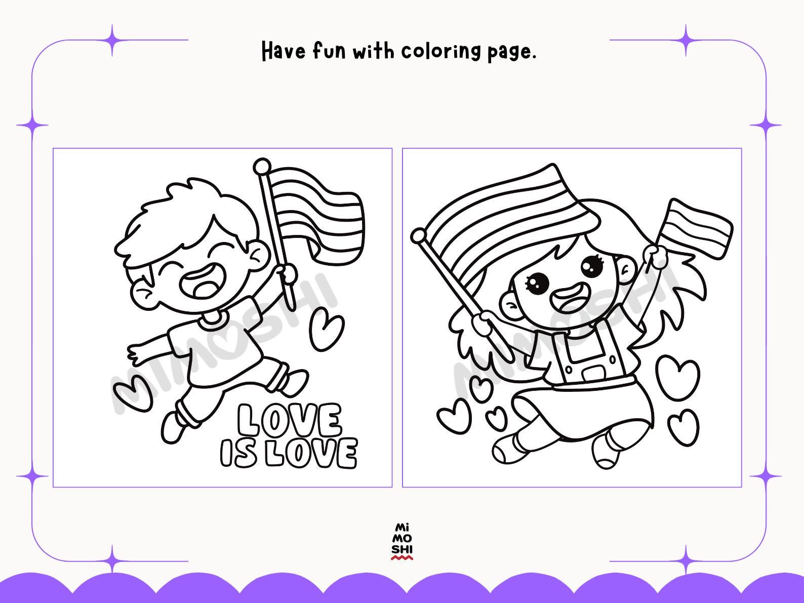 Happy Pride Month Coloring Pages | LGBTQ+ Pride,rainbow Love,love is ...