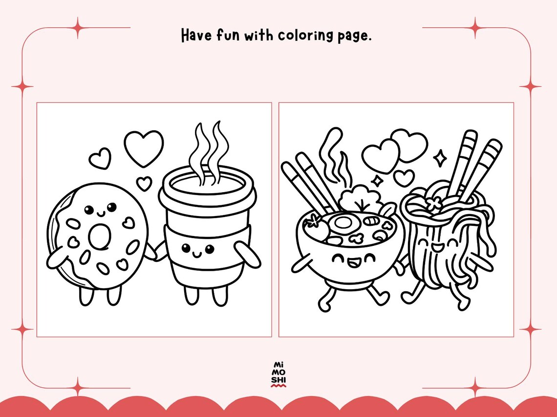 Perfect Match Food Coloring Pages | Bold and Easy Coloring Book ...