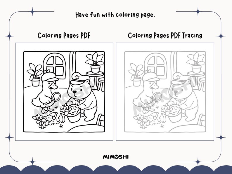 Cozy Crime Scenes Coloring Book: Funny Animal Mystery (PDF Download) - Etsy