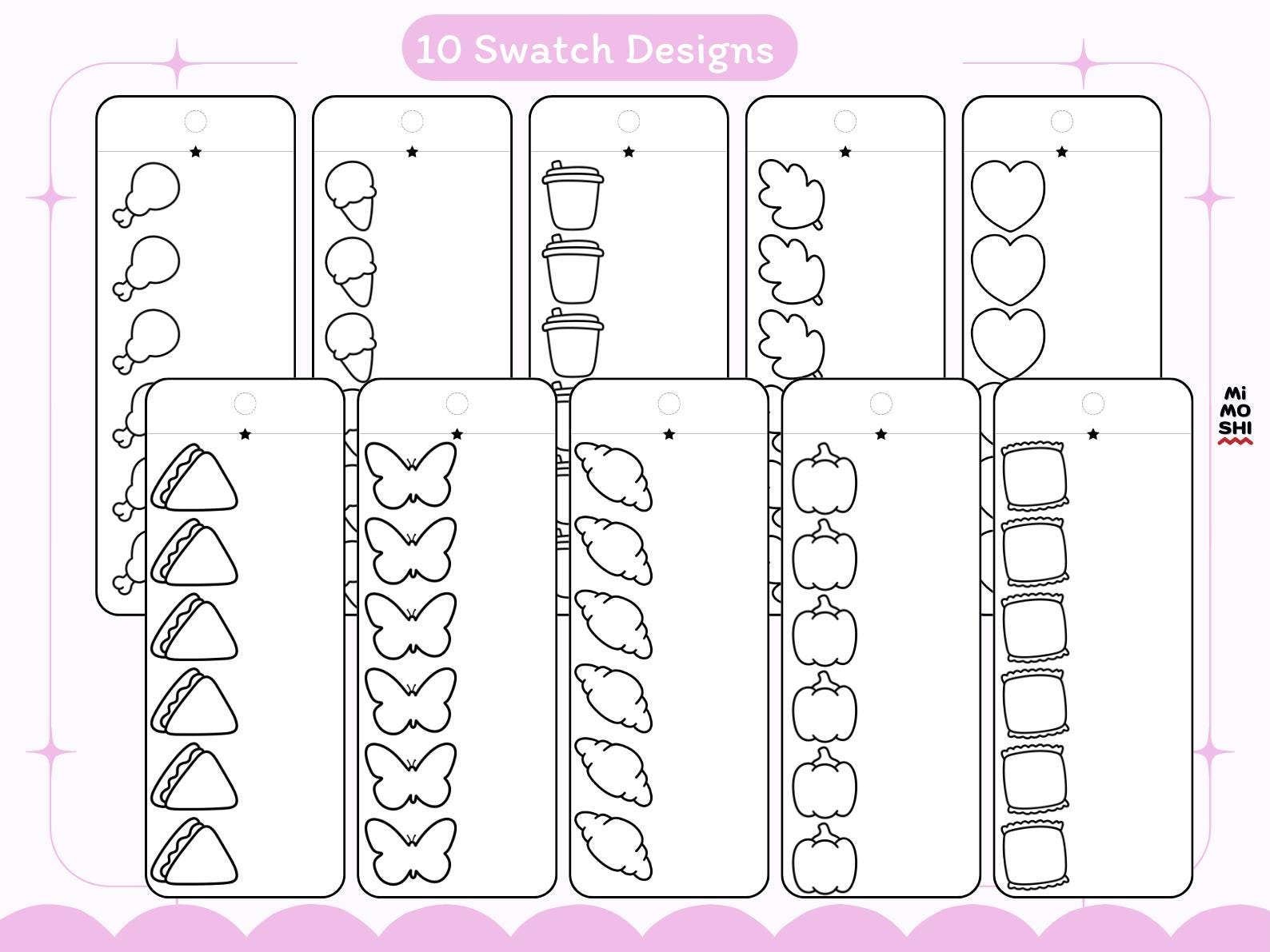 Color Swatch Cards Color Swatch Chart Printable ,swatch Chart Sheets ...