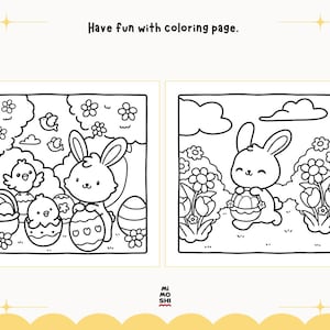 Easter Spring Coloring Pages | Bold and Easy ,easter Bunny,easter Egg ...