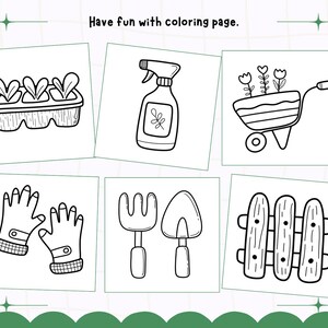 Happy Gardening Coloring Pages , Bold and Easy , Coloring Book ,cute ...
