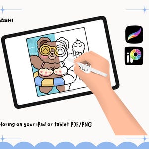 Hello Summer Coloring Pages |cute Bear & Beach Fun Easy Bold Summer ...