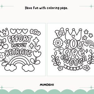 Inspirational Quotes Coloring Pages: Bold Designs (PNG+PDF) - Etsy