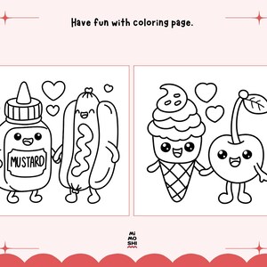 Perfect Match Food Coloring Pages | Bold and Easy Coloring Book ...
