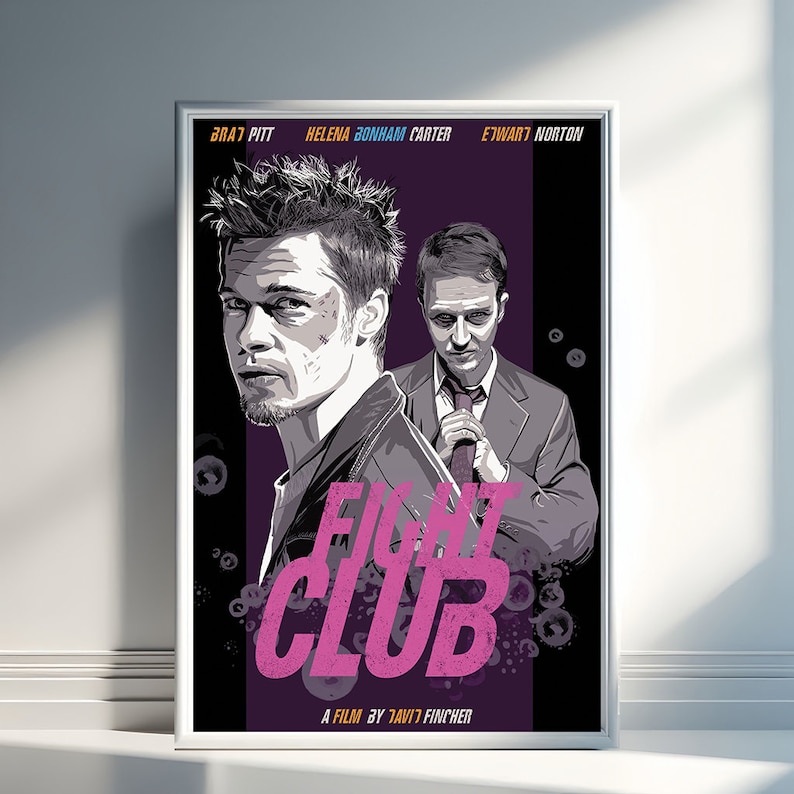 Fight Club Movie Poster/ Premium Photo Paper Poster/ Wall Art Print for ...