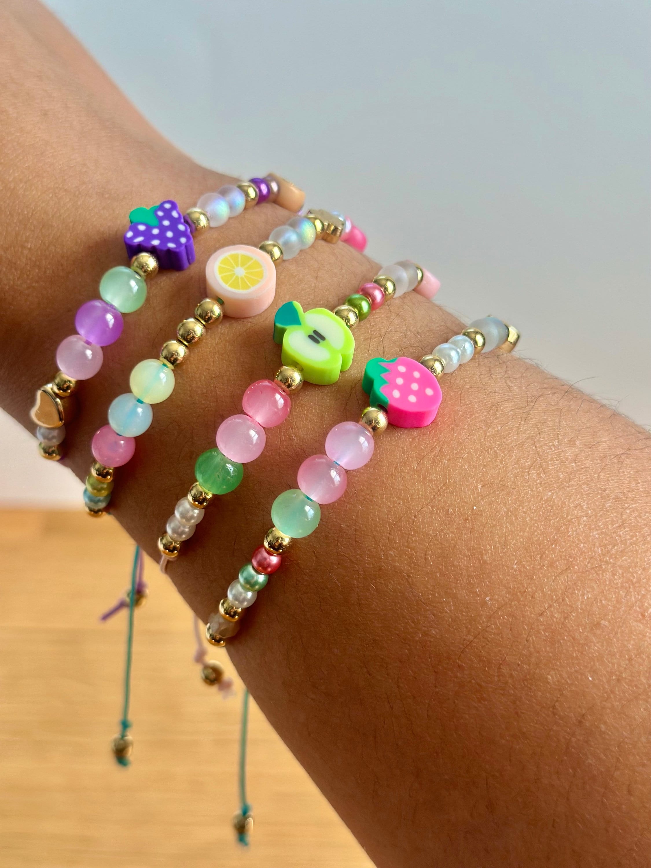 Colorul Fruit String Beaded Bracelet - Etsy