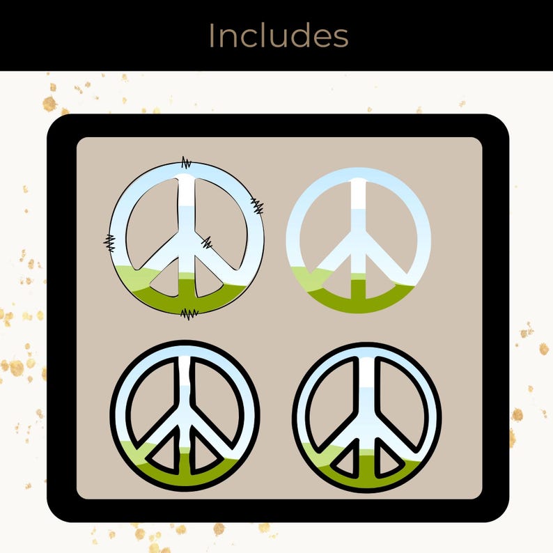 Peace Sign Canva Template - Etsy