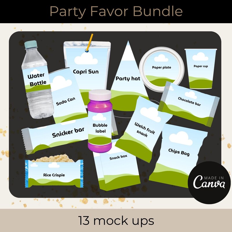 Party Favor Template - Etsy